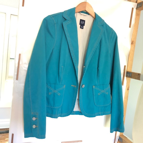 GAP | Jackets & Coats | Turquoise Jacket | Poshmark